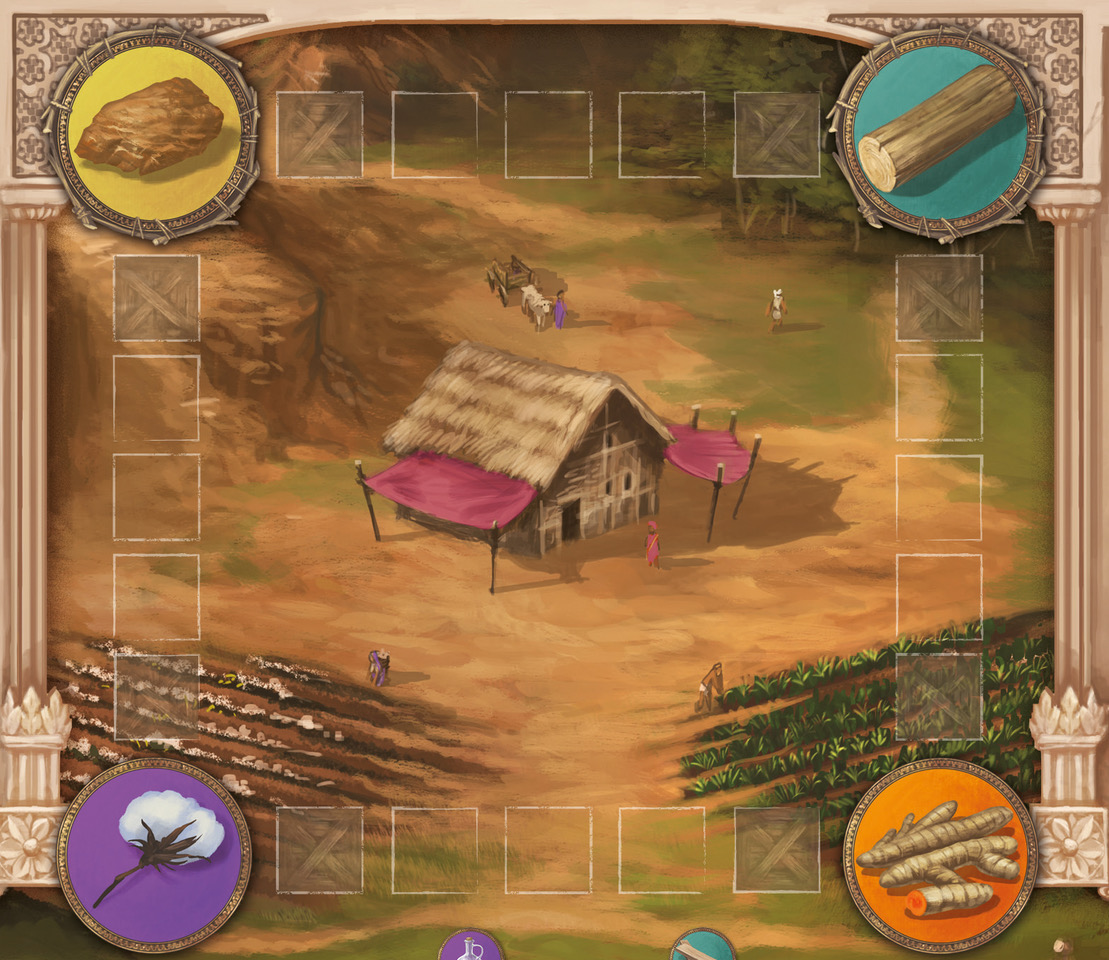 Agra, een blik op het spelersbord – Quined Games
